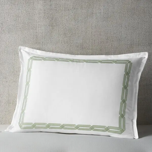 HUDSON PARK COLLECTION Italian Tivoli Embroidered King Sham, Pair Exclusive - Sage Green