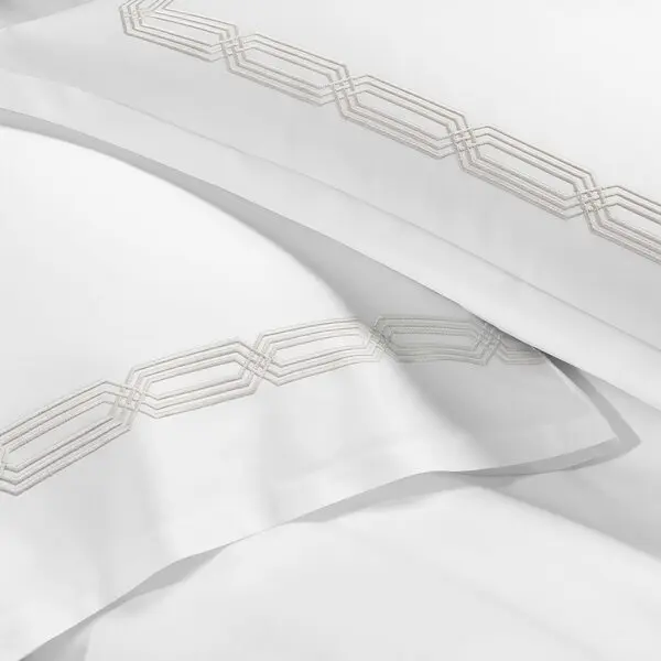 HUDSON PARK COLLECTION Italian Tivoli Embroidered King Sham, Pair Exclusive - Silver