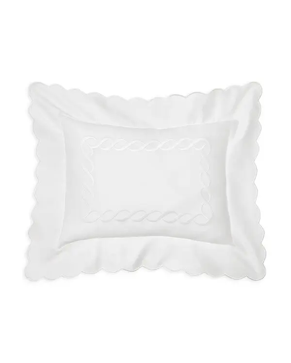 PRATESI Treccia Splendore Boudoir Sham - White/white