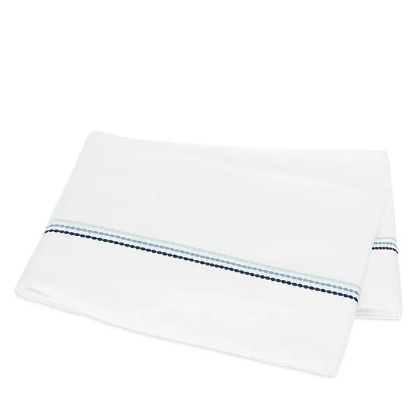 MATOUK Amara Triple Pearl Flat Sheet, Full/queen - Sailor Blue