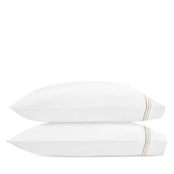 MATOUK Amara Triple Pearl King Pillowcase, Pair - Beach