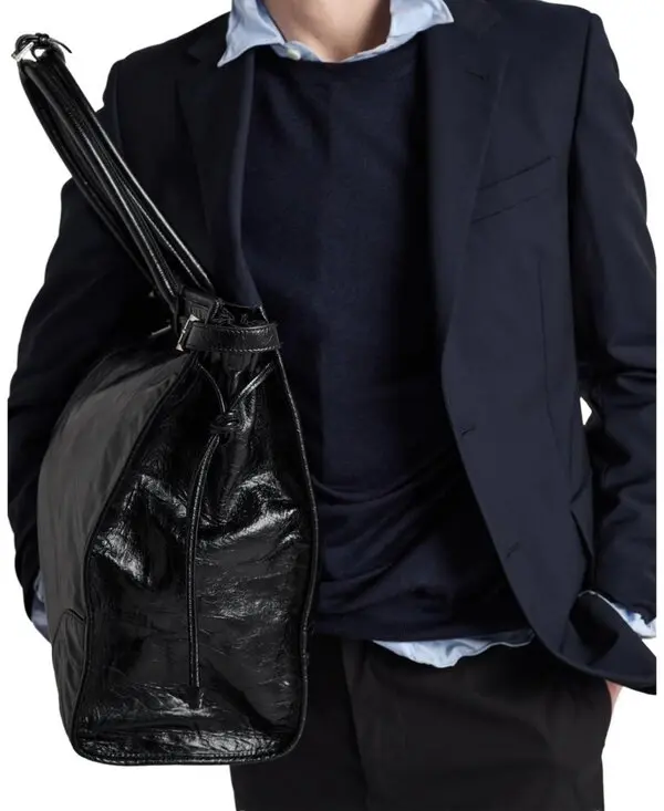 Prada Leather Tote Bag - Black