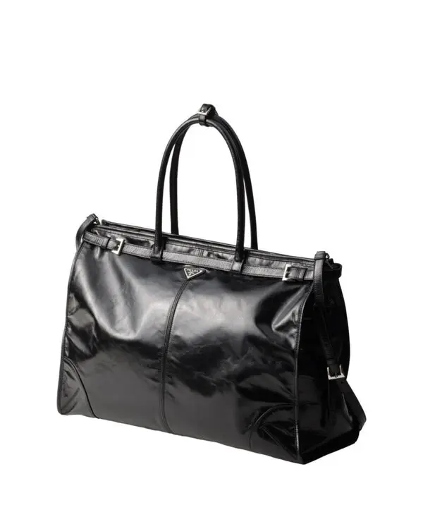 Prada Leather Tote Bag - Black