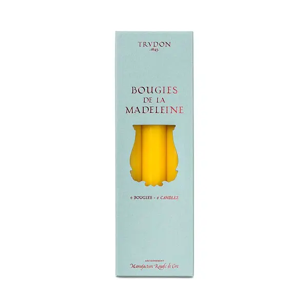 TRUDON Madeleine Taper Candles, Box Of 6 - Yellow