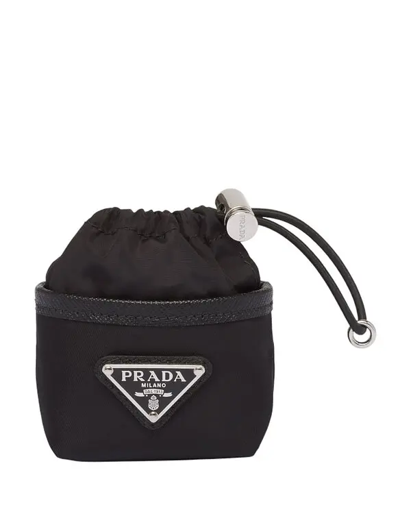 Prada Re-nylon Mini Pouch Bag Charm - Black