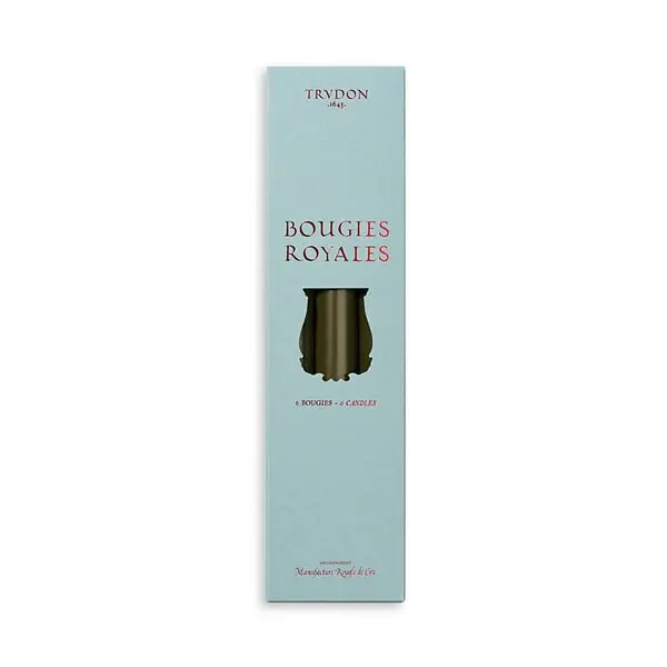 TRUDON Royale Taper Candles, Box Of 6 - Khaki