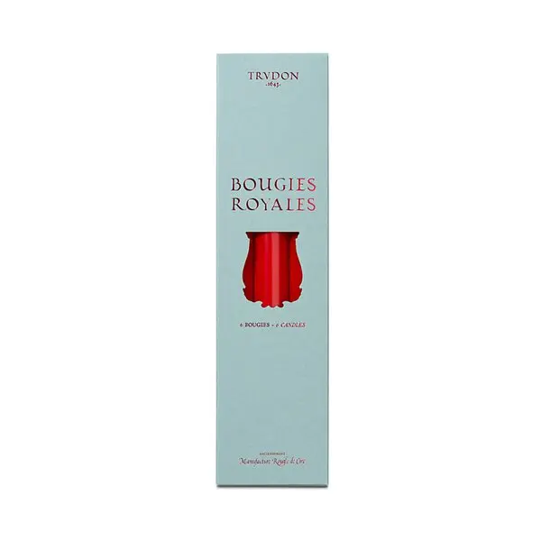 TRUDON Royale Taper Candles, Box Of 6 - Red