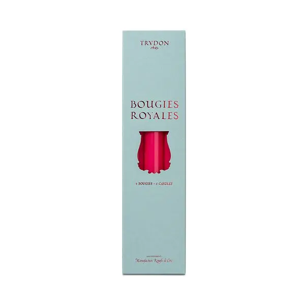 TRUDON Royale Taper Candles, Box Of 6 - Red
