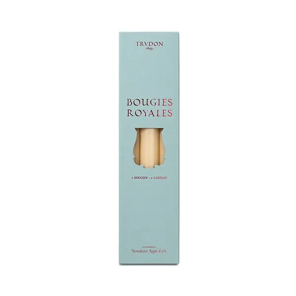 TRUDON Royale Taper Candles, Box Of 6 - Stone