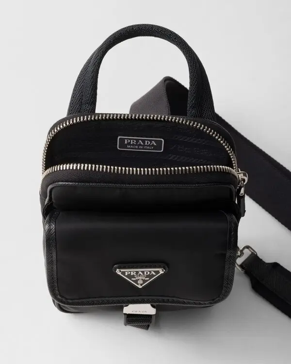 Prada Re-nylon And Saffiano Leather Smartphone Case