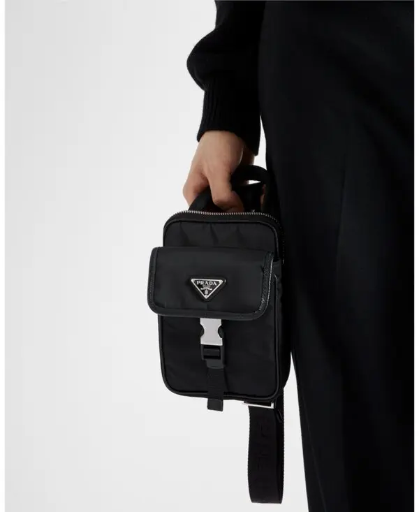 Prada Re-nylon And Saffiano Leather Smartphone Case
