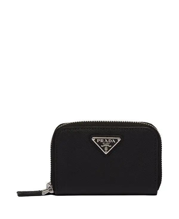 Prada Saffiano Coin Purse - Black