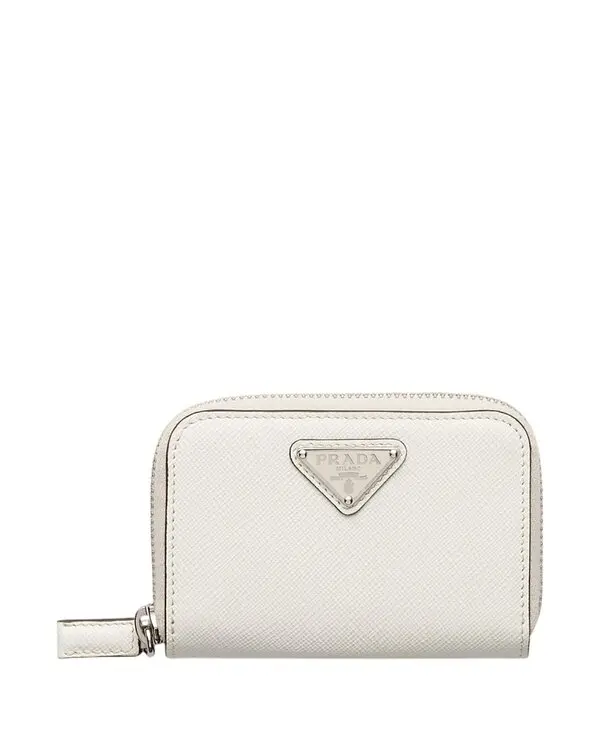 Prada Saffiano Coin Purse - White