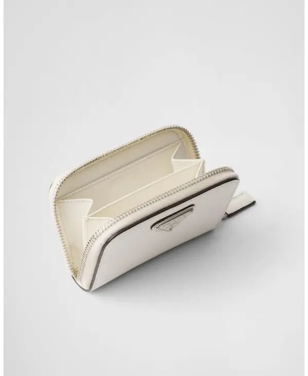 Prada Saffiano Coin Purse - White