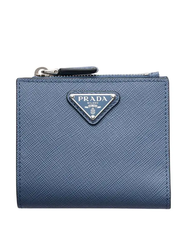 Prada Saffiano Leather Wallet - Blue