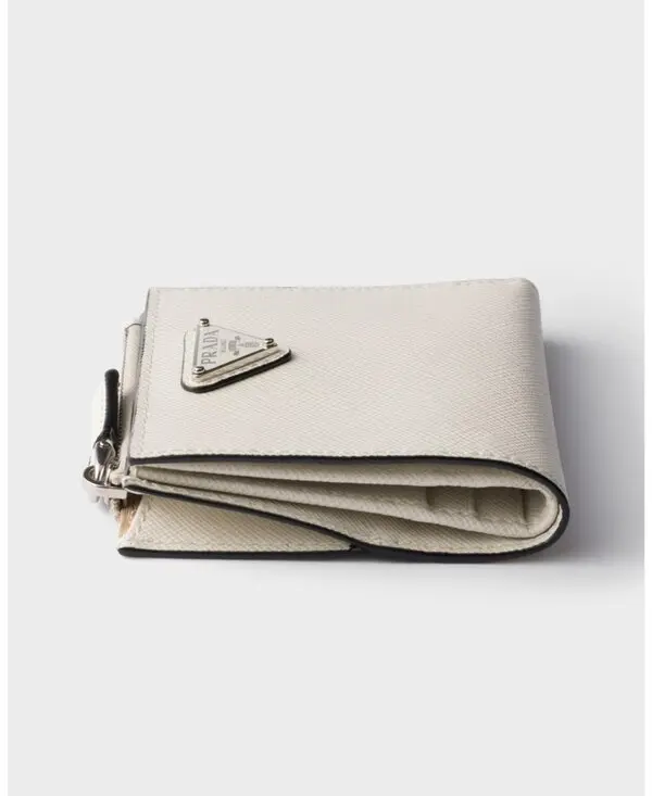 Prada Saffiano Leather Wallet - Neutral