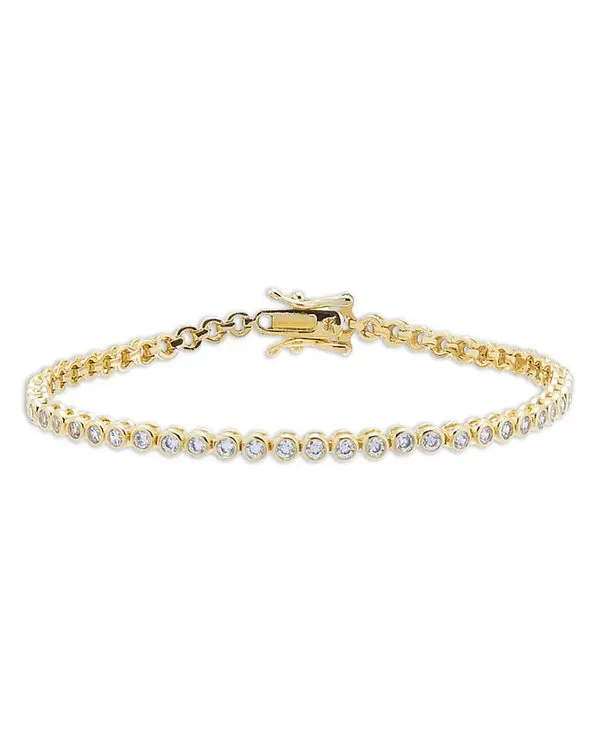 BY ADINA EDEN Cubic Zirconia Tennis Bracelet - Gold