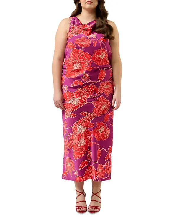 ESTELLE Floral Cowlneck Dress - Print