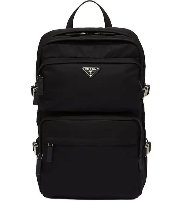 Prada Re-nylon And Saffiano Leather Backpack - Black
