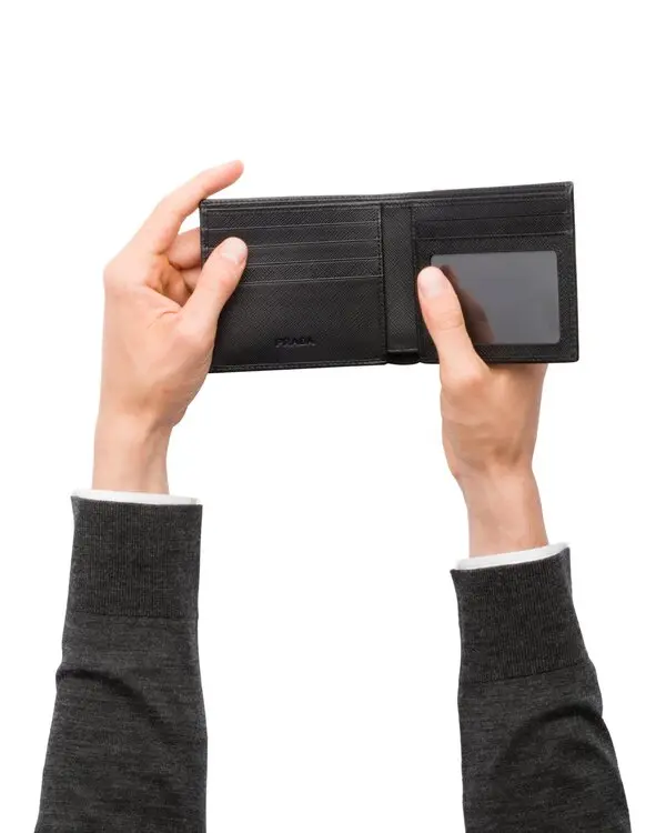 Prada Saffiano Leather Wallet - Black