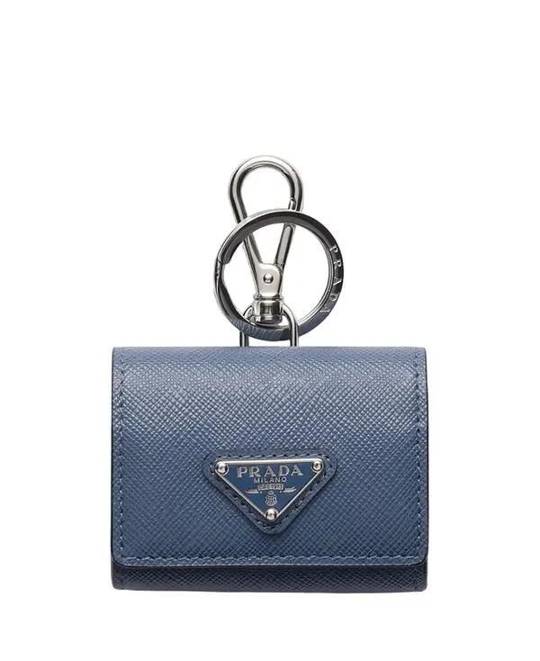 Prada Saffiano Leather Headphone Case - Blue