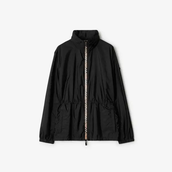 Burberry Checker-tape Nylon Parka - Black