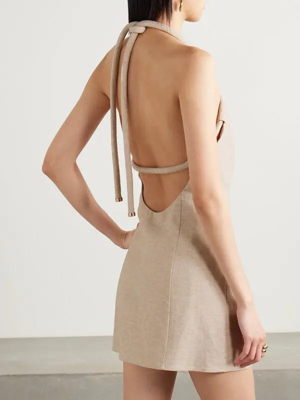 Cult Gaia Lenis Cotton And Linen-blend Mini Dress