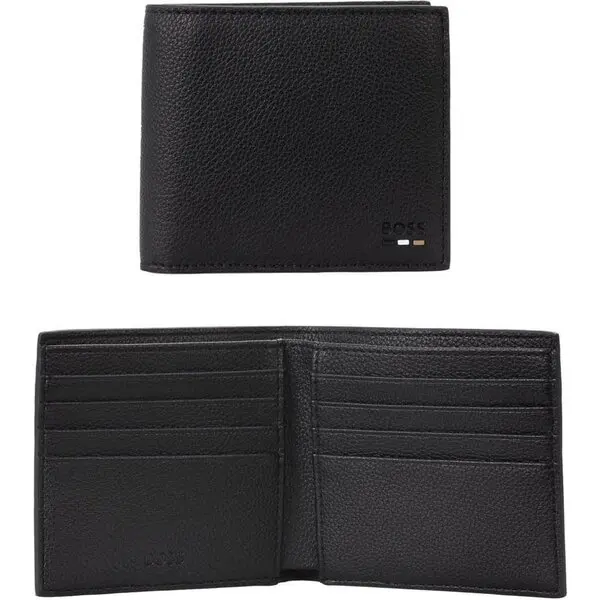 Hugo Ray Faux Leather Bifold Wallet - Blk