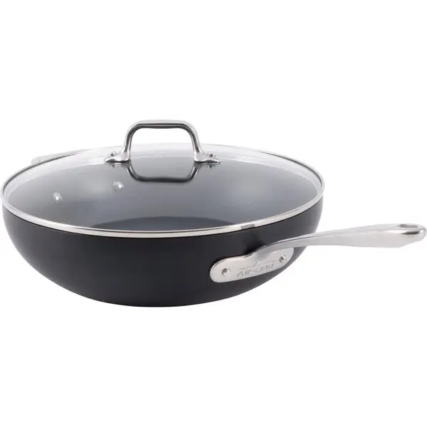 ALL-CLAD Ha1 Expert Hard Anodized Nonstick 12-inch Chef's Pan With Lid - Black