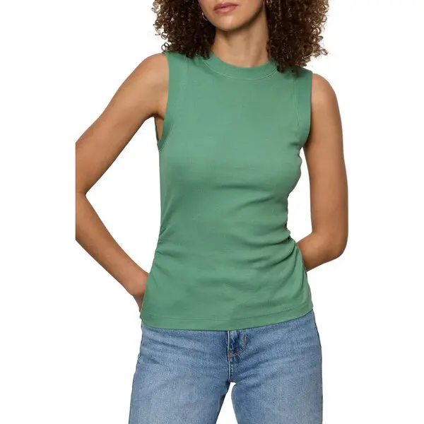 Sanctuary Ruched Rib Tank - Green Juice