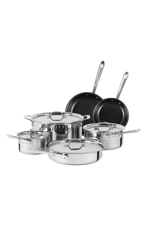 ALL-CLAD D3 Pro 10-piece Nonstick Cookware Set - Silver