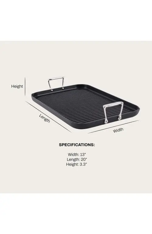 ALL-CLAD Ha1 Expert Hard Anodized Nonstick Double-burner Grill Pan