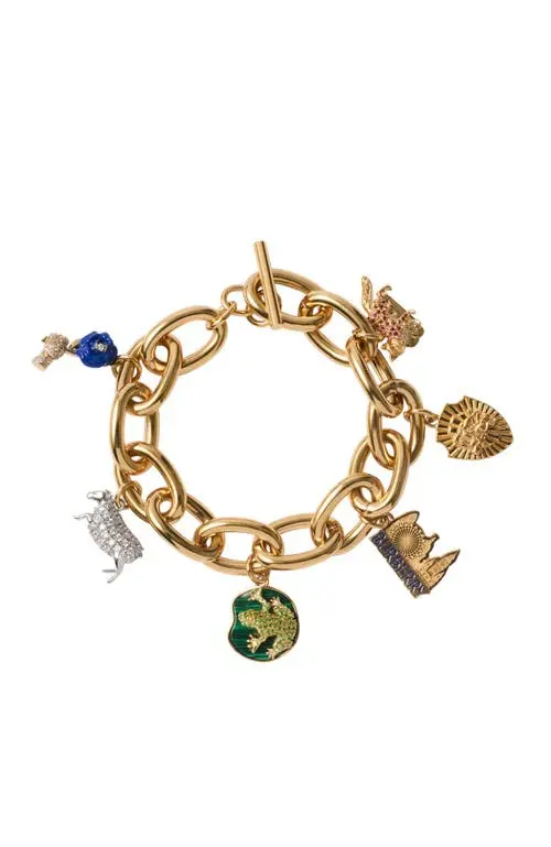 Burberry Charm Bracelet - Gold/multicolour