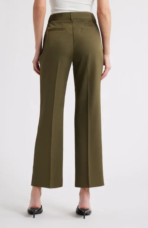 TAHARI ASL Brushed Woven Straight Leg Pants