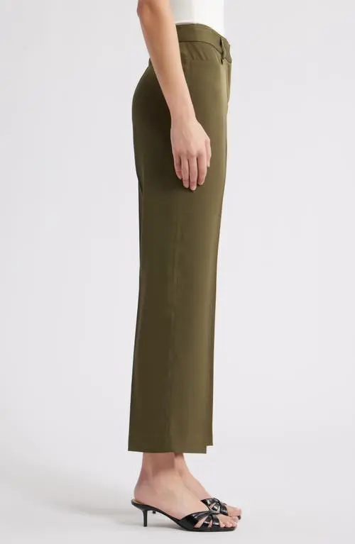 TAHARI ASL Brushed Woven Straight Leg Pants
