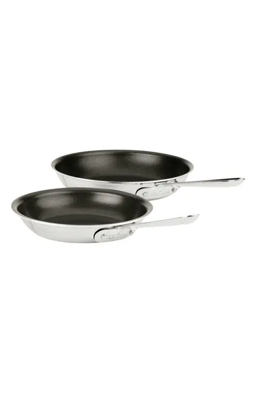 ALL-CLAD D3 Pro Set Of 2 Nonstick Fry Pans - Silver