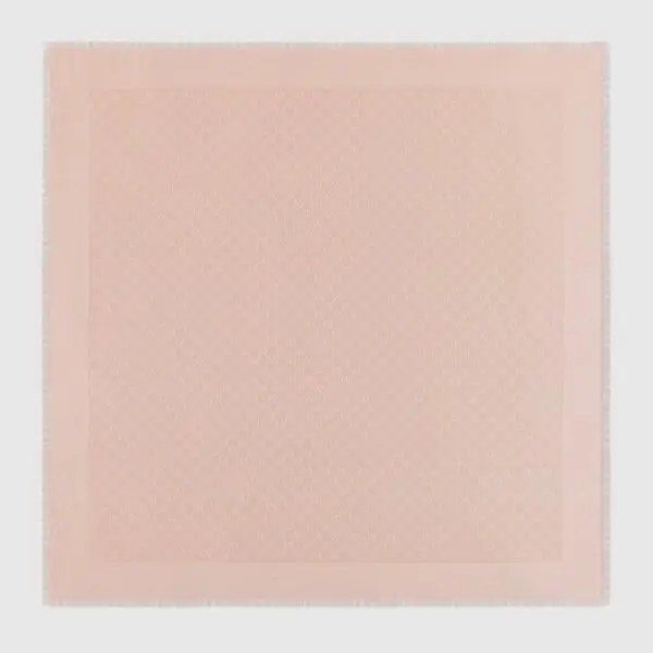 Gucci Gg Cotton Silk Jacquard Shawl Cotton - Pink