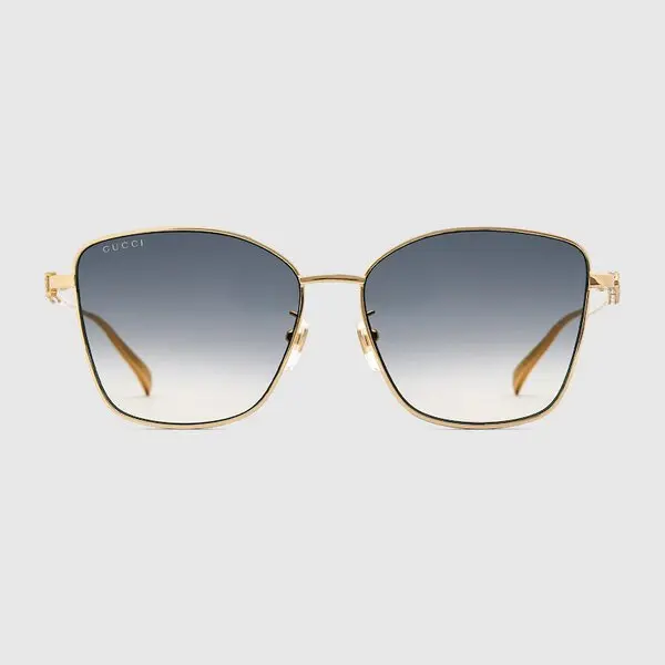 Gucci Butterfly Shaped Sunglasses - Gold