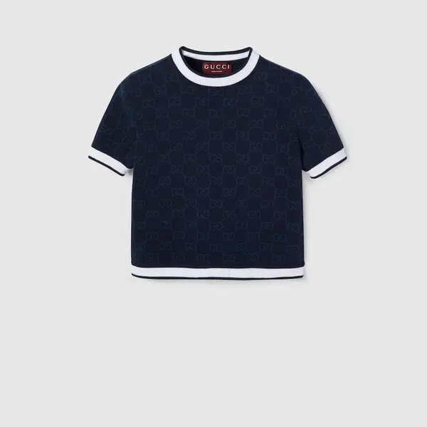 Gucci Gg Jacquard Cotton Top