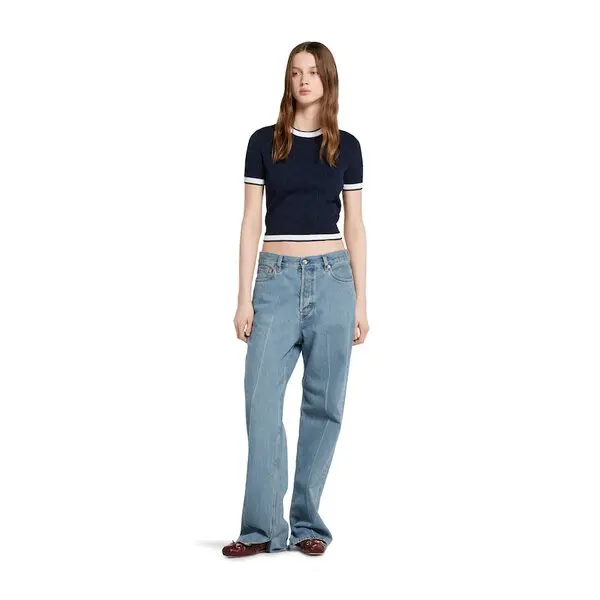 Gucci Gg Jacquard Cotton Top