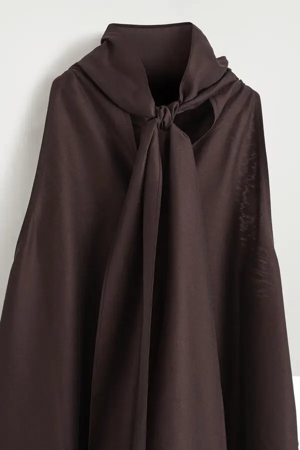 Cos Fluid Halterneck Mini Dress - Brown