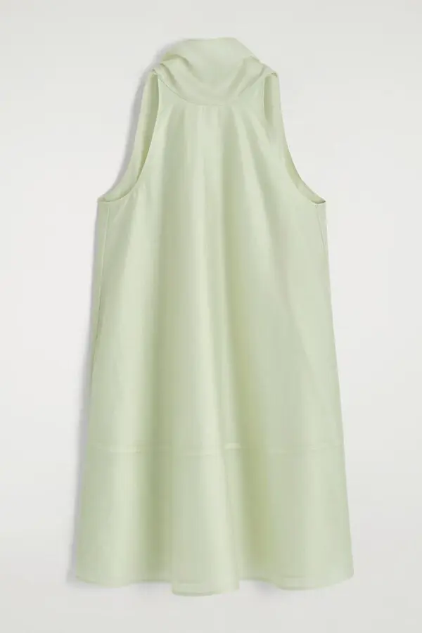 Cos Fluid Halterneck Mini Dress - Green