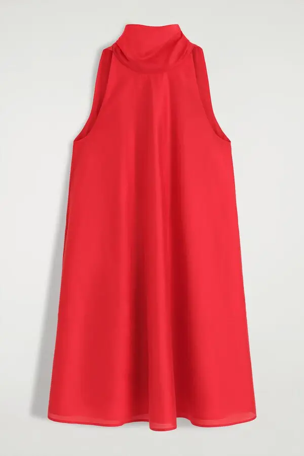 Cos Fluid Halterneck Mini Dress - Red