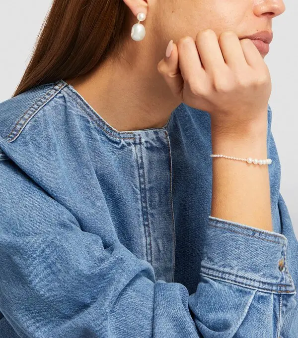 Sophie Bille Brahe Venus Blanc Pearl Drop Earrings - Gold