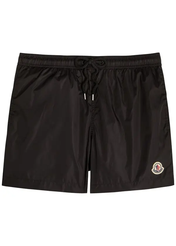 Moncler Logo Shell Swim Shorts - Black