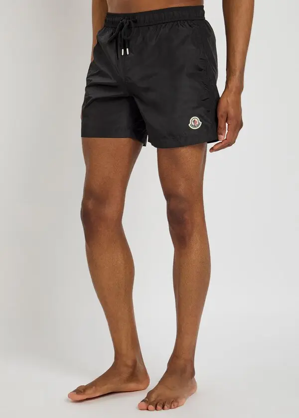 Moncler Logo Shell Swim Shorts - Black