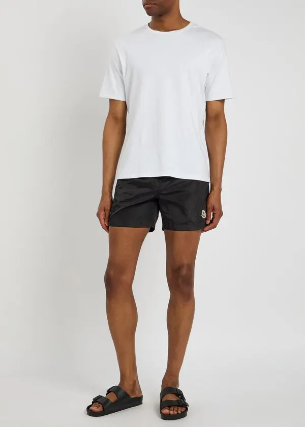 Moncler Logo Shell Swim Shorts - Black