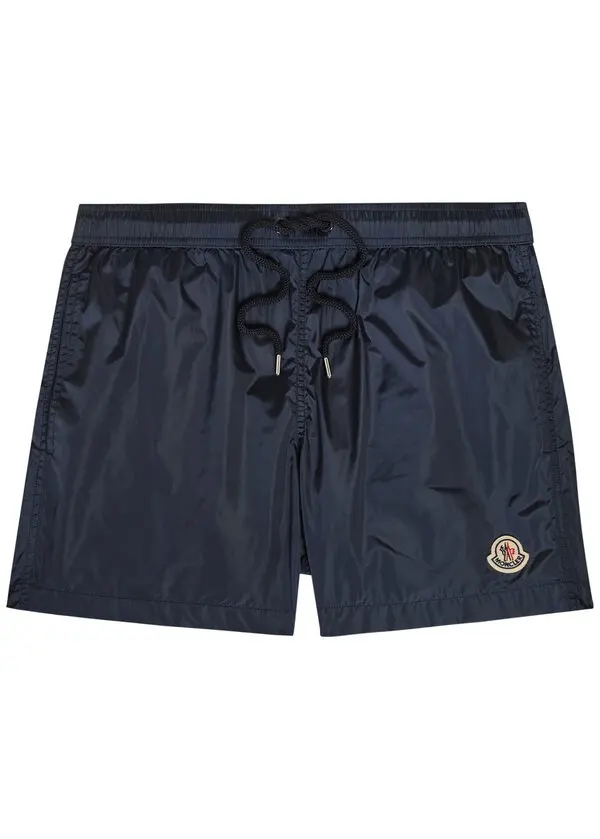 Moncler Logo Shell Swim Shorts - Navy