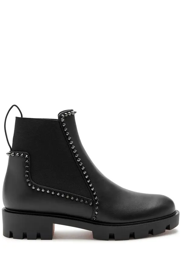 CHRISTIAN LOUBOUTIN Out Lina Spike Leather Ankle Boots