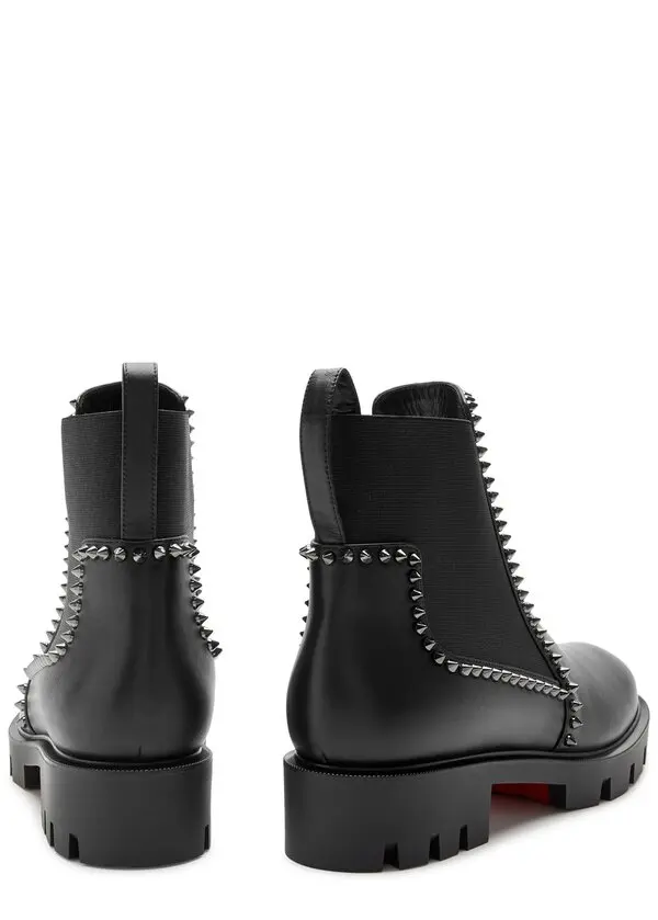 CHRISTIAN LOUBOUTIN Out Lina Spike Leather Ankle Boots